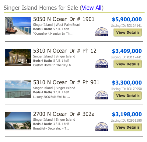 Seagrape Singer Island condos - Echo Fine Properties